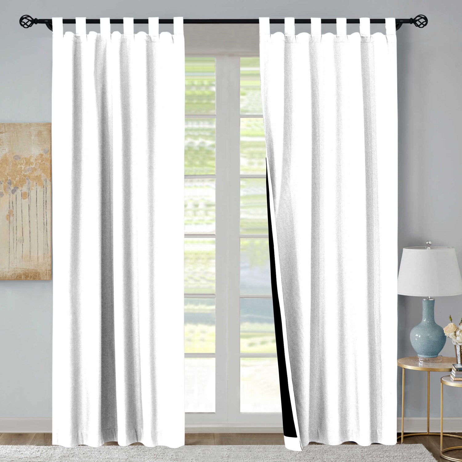 Buy Tab Top 100% Blackout Curtains 1 Panel-Light Colors Online at ...